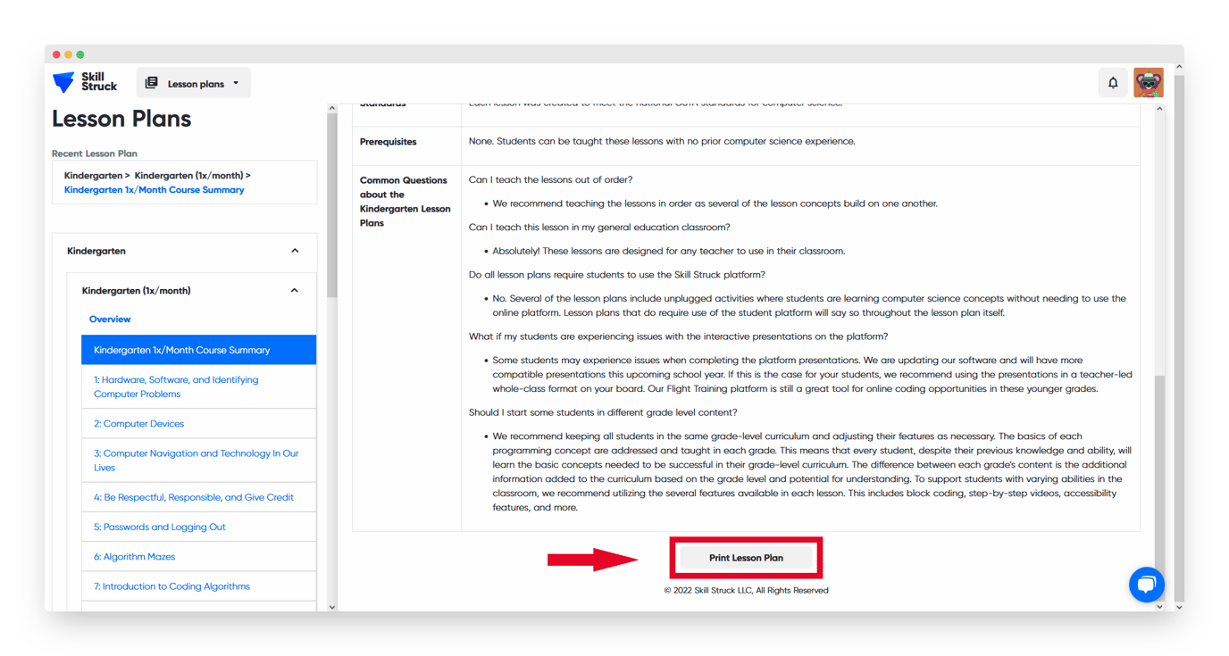 How to Print Lesson Plans